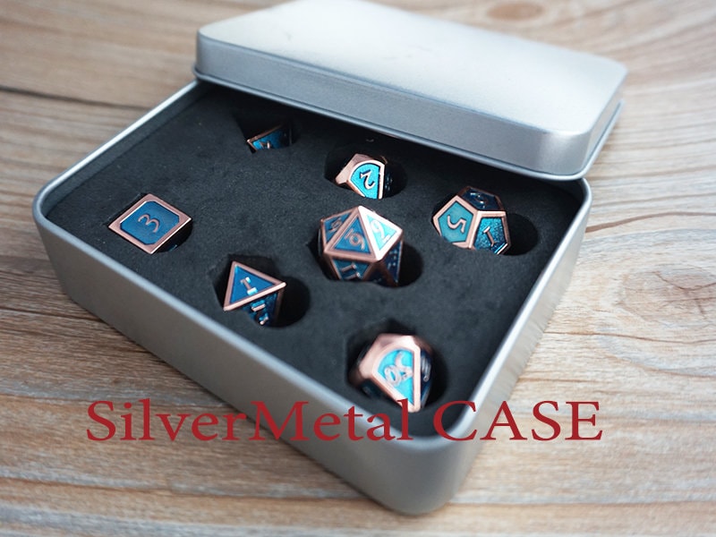 Dice-solid Metal Dice Set-dnd Dice-polyhedral Dice Set-for - Etsy UK