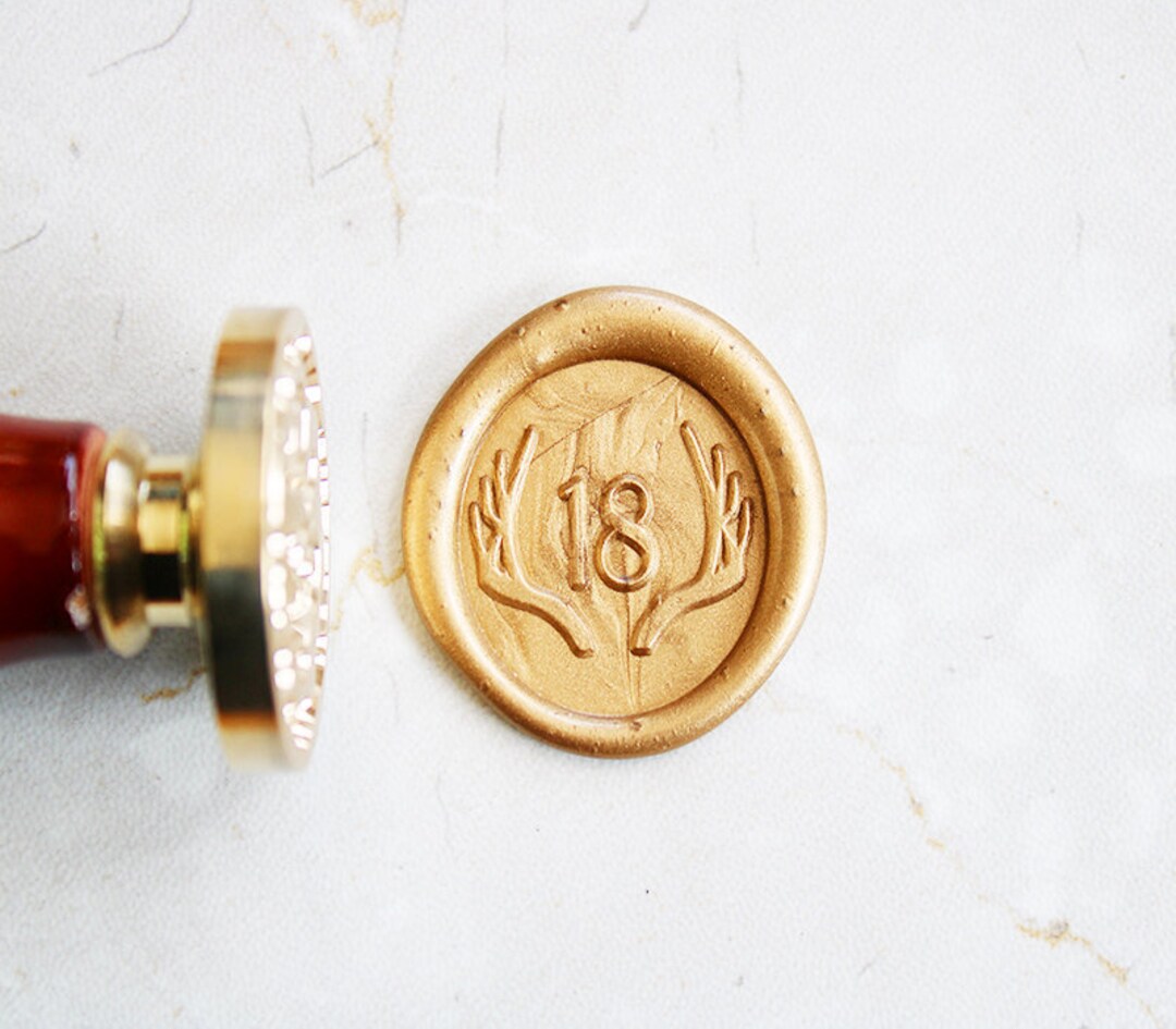Number With Antler Wax Seal Stamp ,wedding Invitation Seal Stamp ...