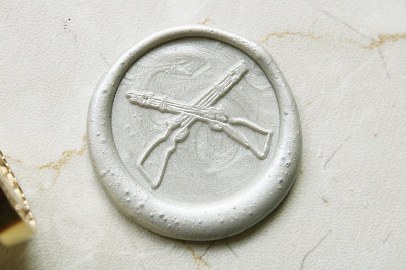 Pistol Gun Seal Stamp Kit, Weapon Sealing Wax Stamp Kits Custom Wax ...