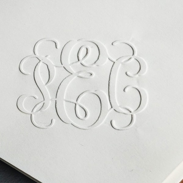 Embossed Monogram - Etsy