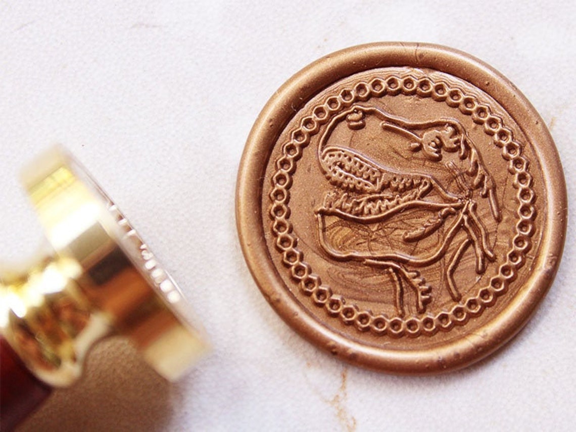 DINOSAUR T-REX SKULL Tyrannosaurus Bone Wax Seal Stamp Wax | Etsy