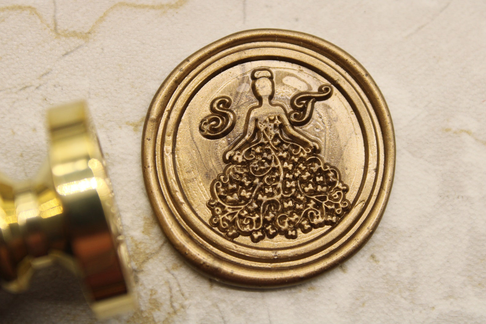 Princess Wax Seal Stamp With Initial / Sealing Stamp / Wedding - Etsy
