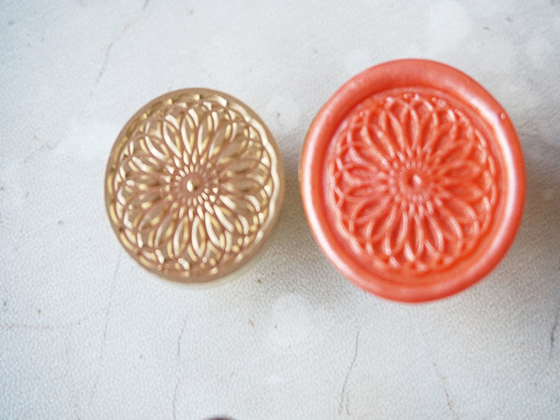 SPIROGRAPH Flower Wax Seal Stamp Botanical Sealing Stamp Kit | Etsy