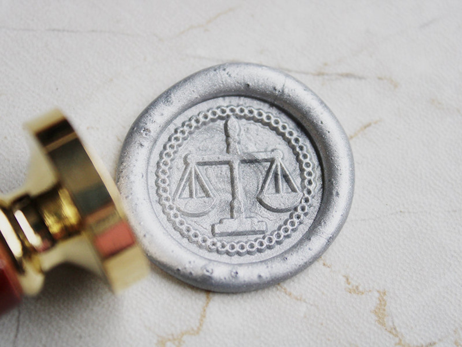 Scales Of Justice Wax Seal Stamp/ wax sealing kit /Custom seal | Etsy