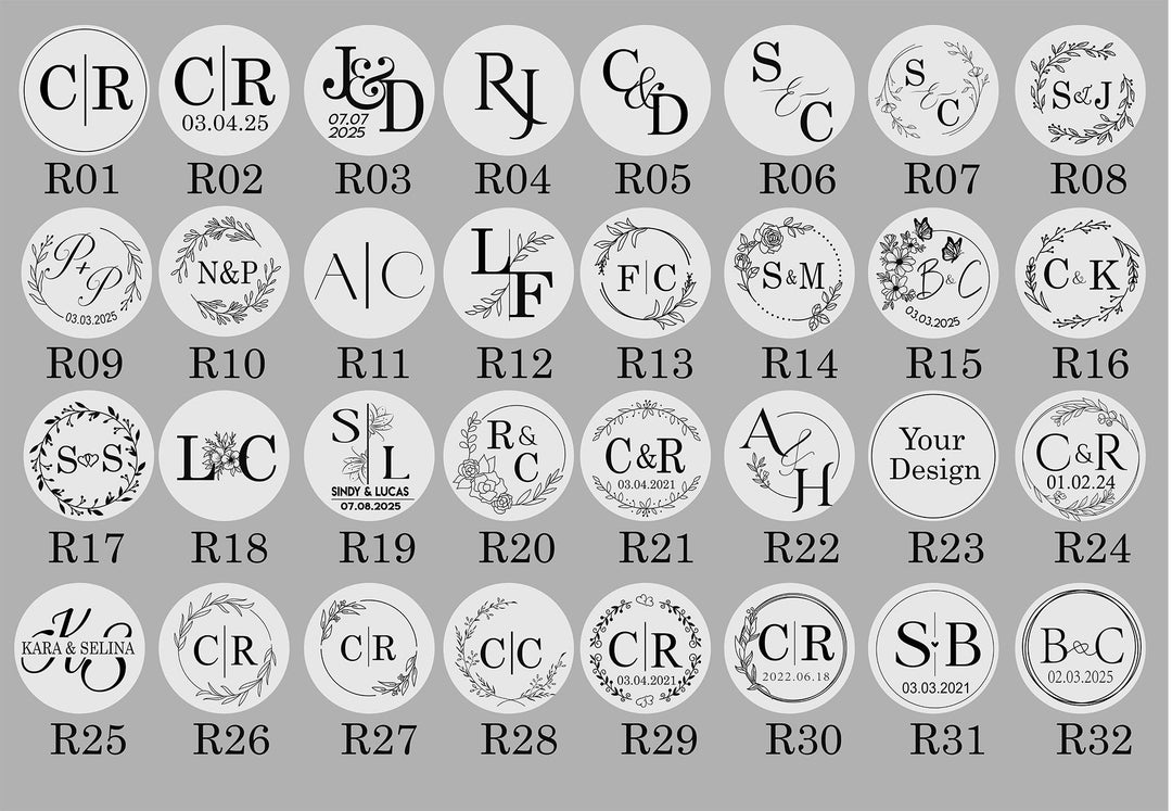 Custom Embosser, Custom Initials Embosser, Embossing Stamp, Date ...