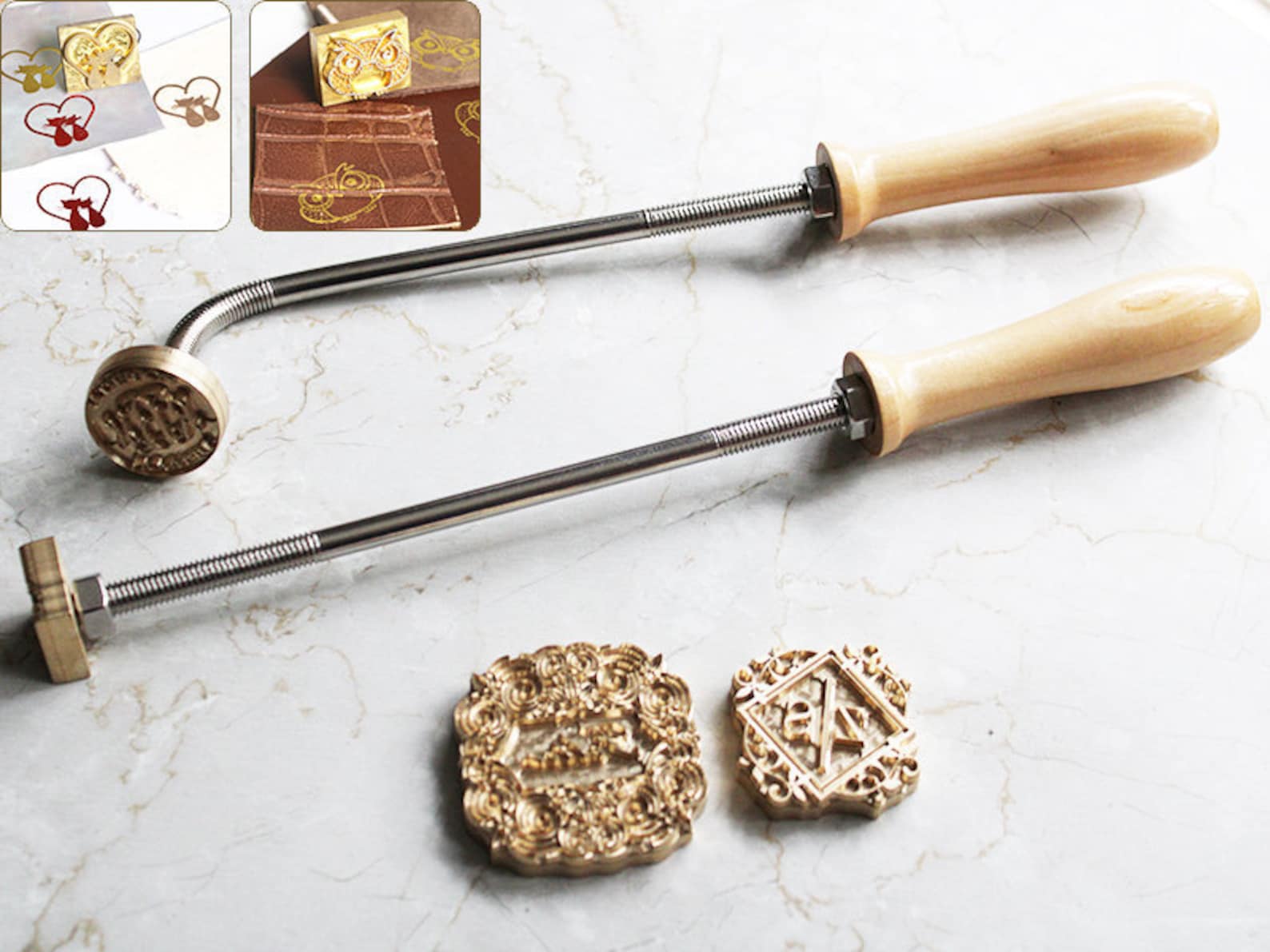 Custom Branding Iron Stamp/ Metal Stamp Heat Emboss Stamp / Custom Wood ...