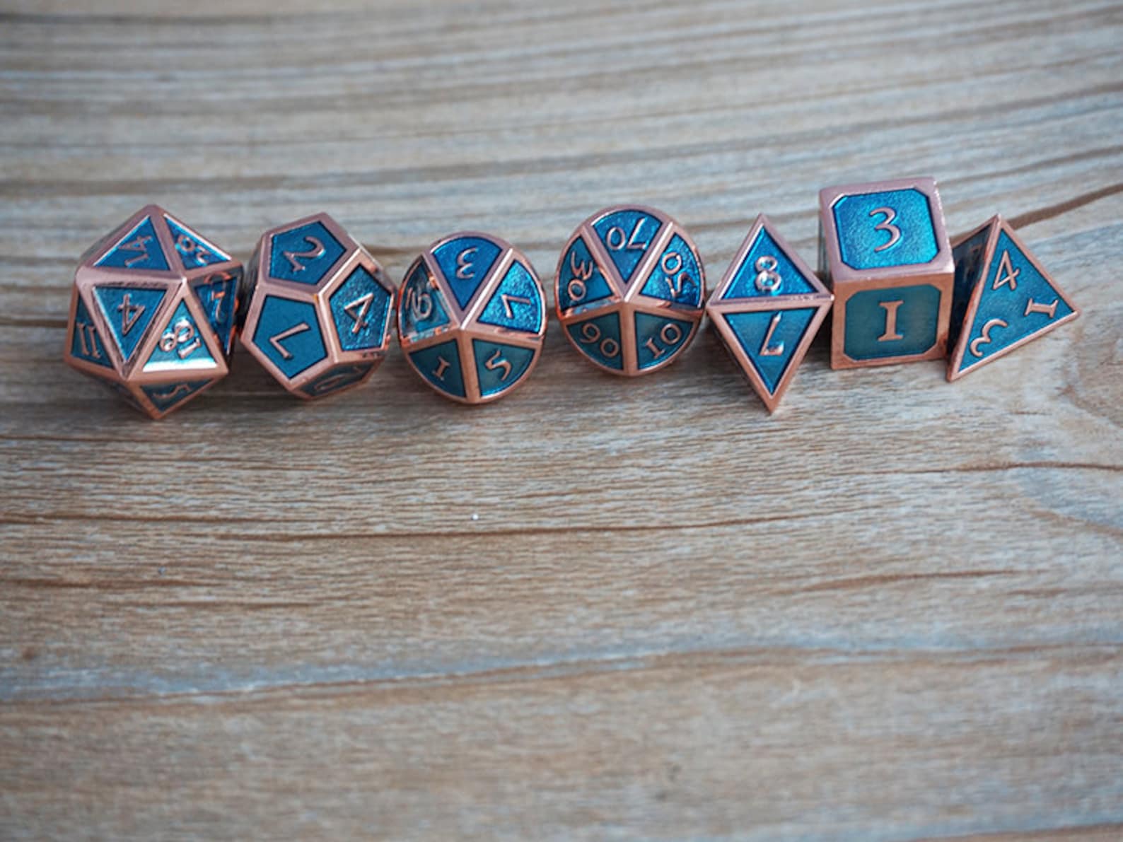 Dice-solid Metal Dice Set-dnd Dice-polyhedral Dice Set-for - Etsy UK