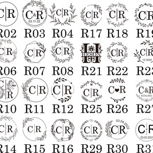 Initials Embosser Stamp, Date Embosser, Wedding Embossing Stamp, Paper ...
