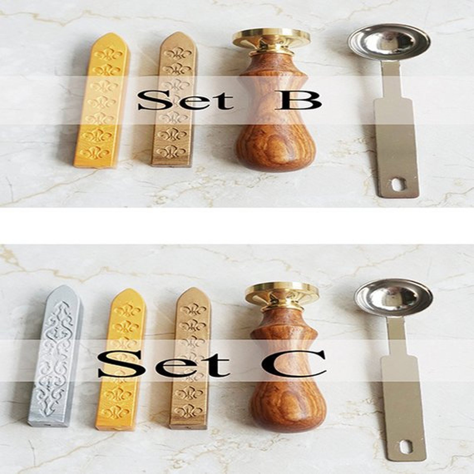 Personalized Script Font Initlals Wax Seal Stamp - Handwriting Wax Seal ...
