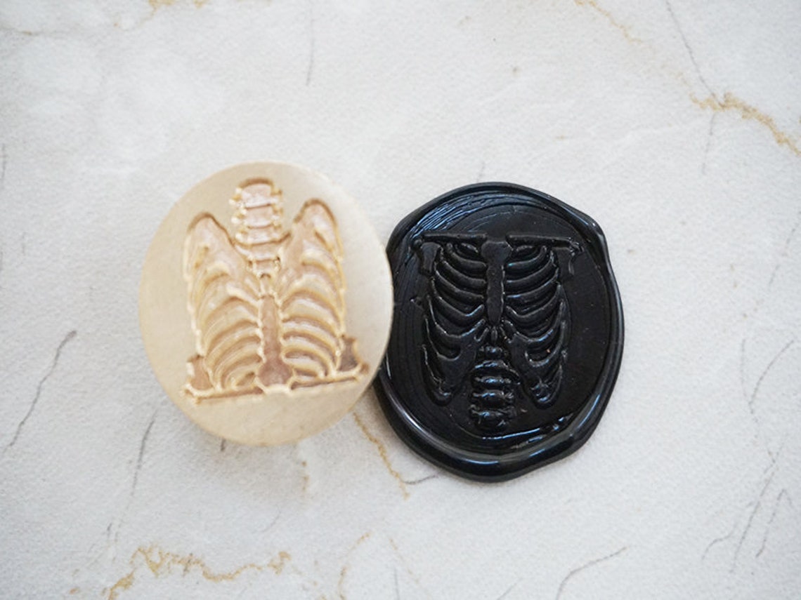 Rib Cage Wax Seal Stamp Kit Halloween Seals Stamp Party Gift | Etsy