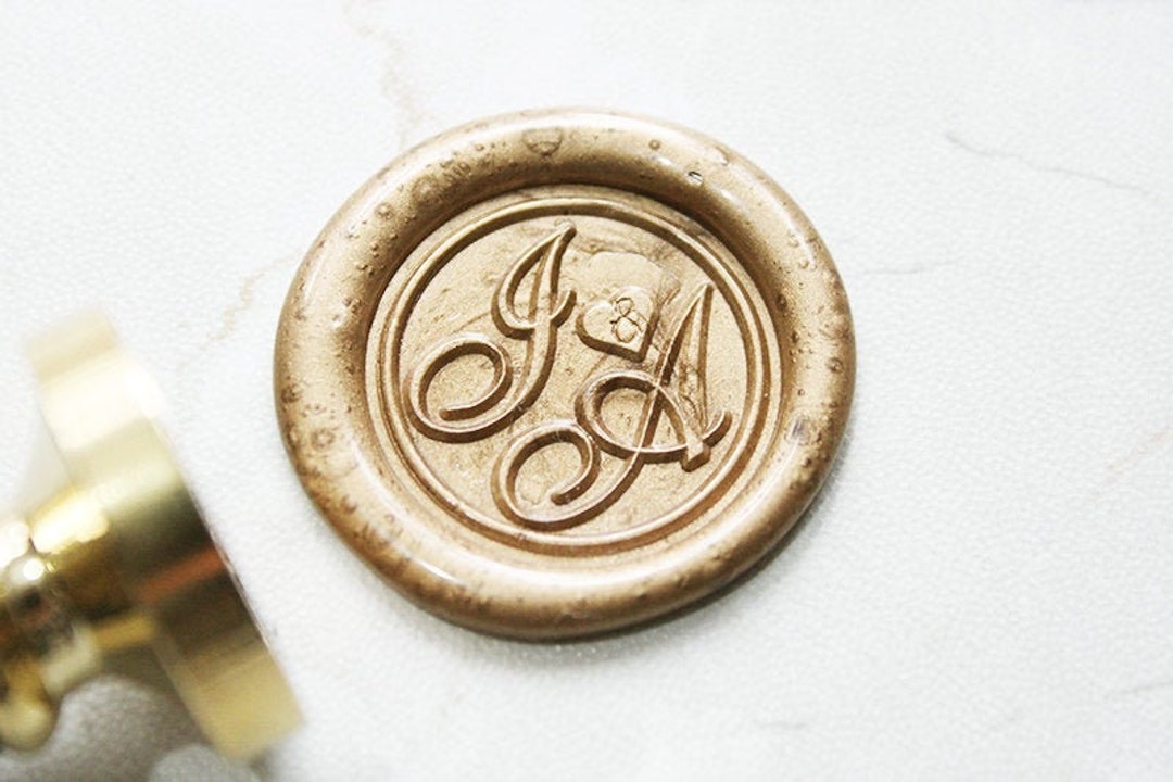 Custom Intials Wax Seal Stamp - Personalized Initials Wax Stamp ...
