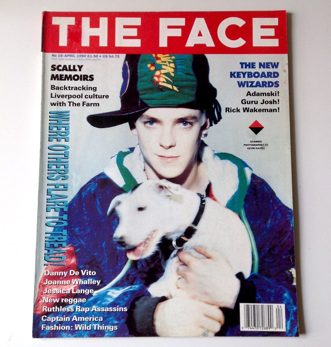 The Face Magazine Apr 1990 Adamski Joanne Whalley, Kate Moss, Danny De ...