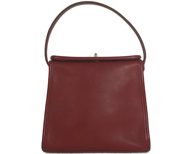 RARE Vintage Coach 9043 Geometric Top Turnlock Bag Red - Etsy