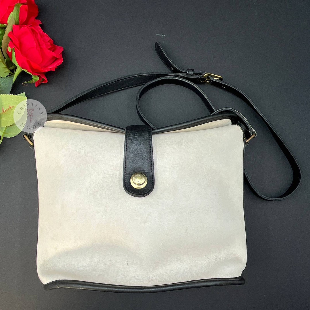 Vintage Coach Binocular Spectator Bag 6853 Black White USA - Etsy