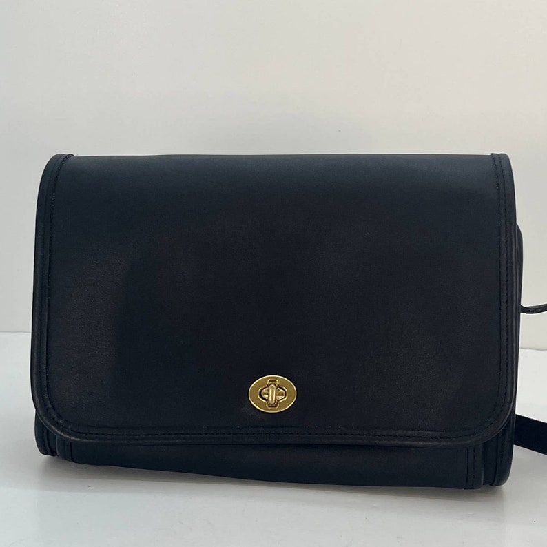 Vintage Coach Ridgefield Flap Bag 9812 Black USA 1999 - Etsy