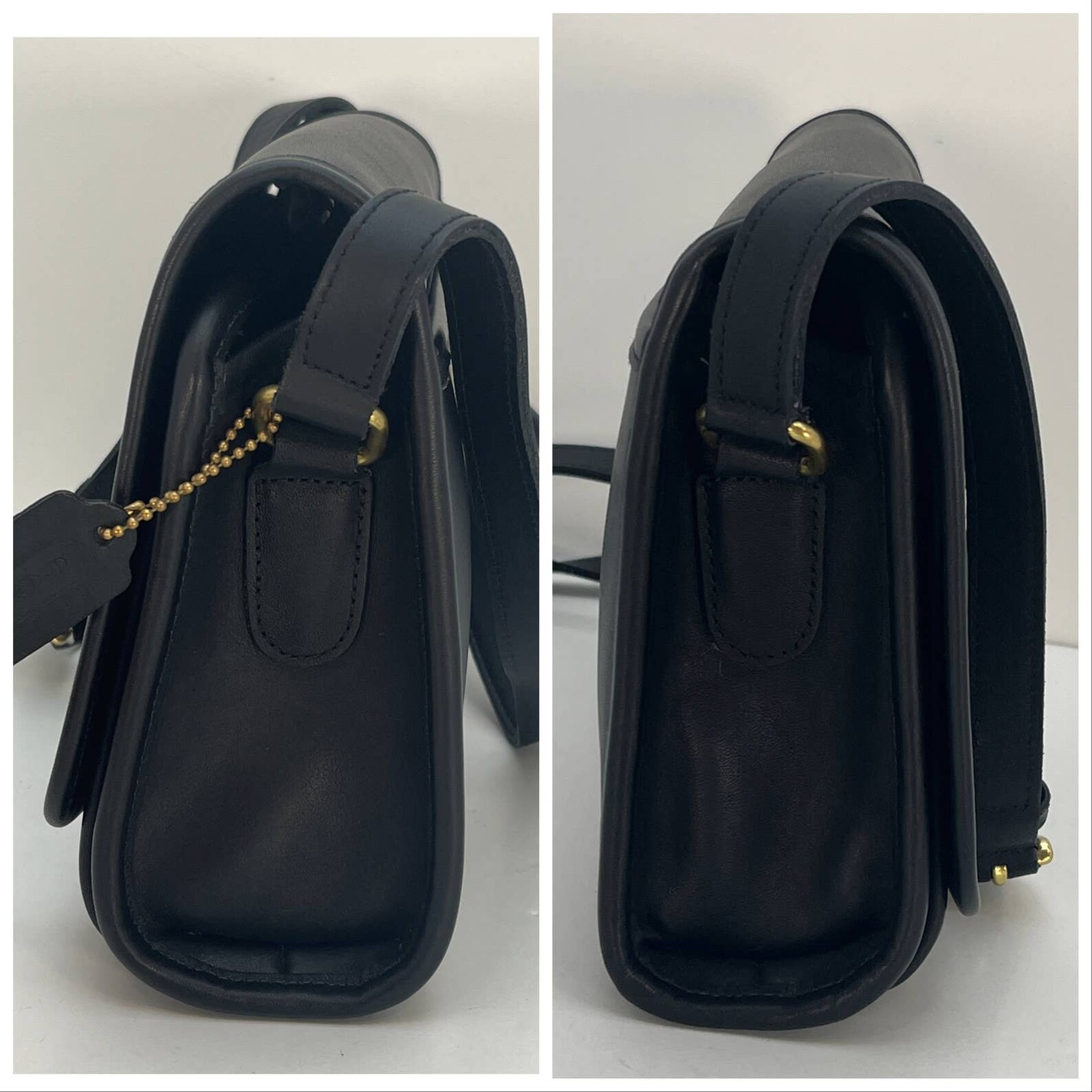 Vintage Coach Ridgefield Flap Bag 9812 Black USA 1999 - Etsy