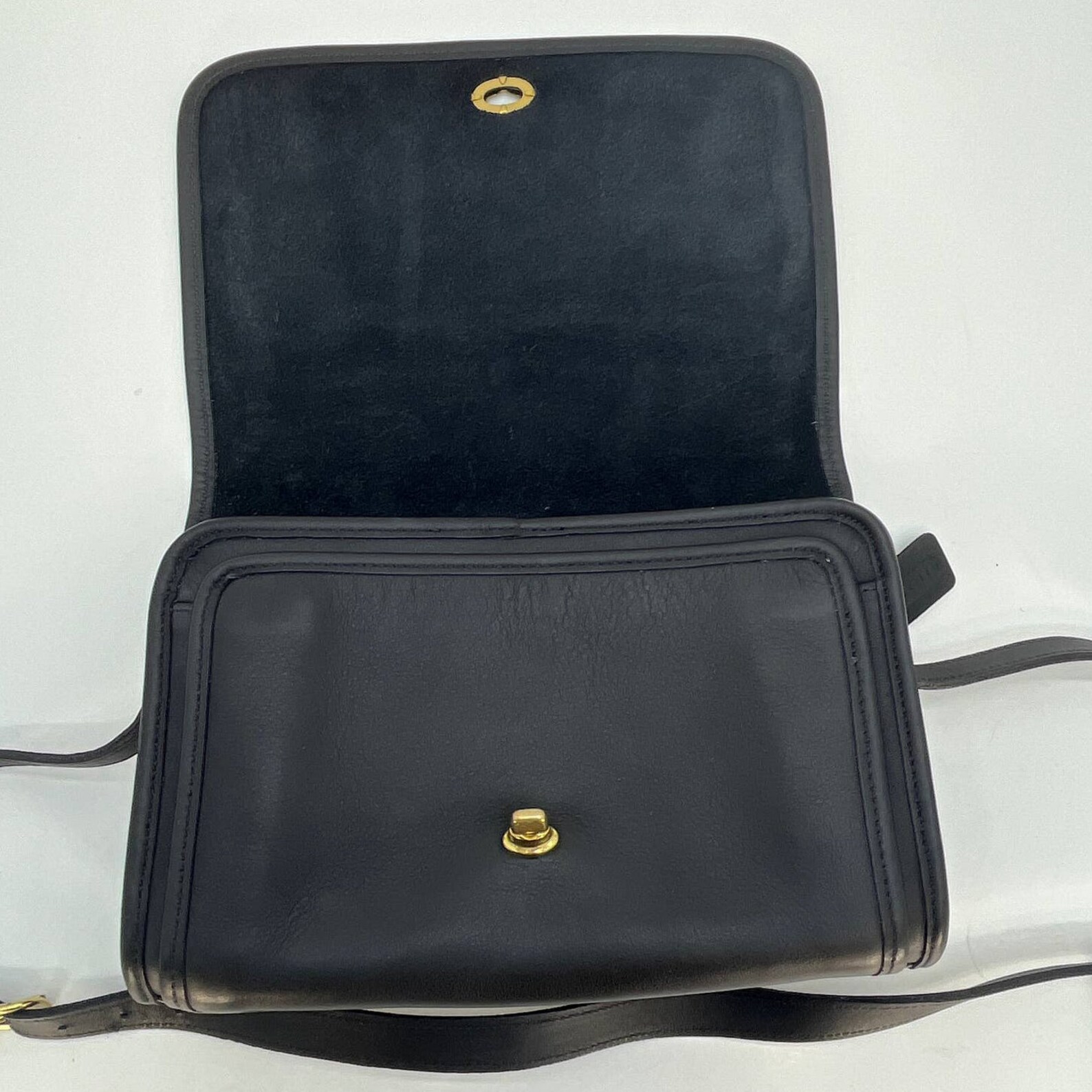 Vintage Coach Ridgefield Flap Bag 9812 Black USA 1999 - Etsy