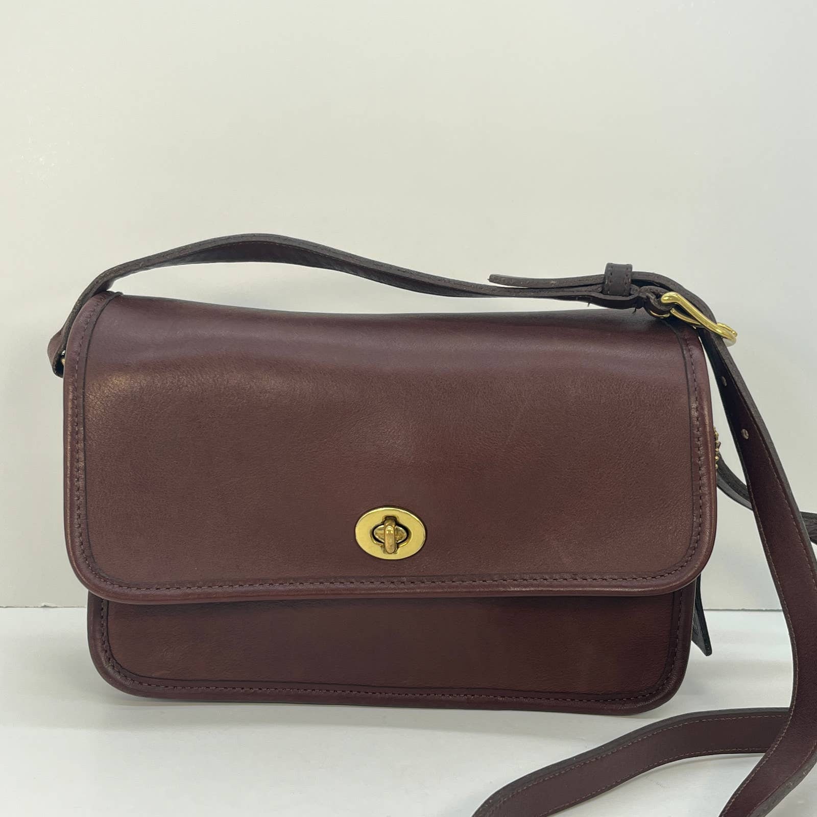 Vintage Coach Compartment Bag 9850 Mahogany Brown USA - Etsy