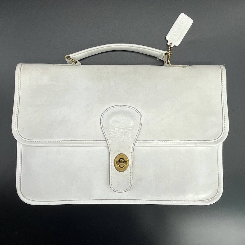 RARE Vintage Coach Pre-creed 1970's School Bag Clutch 9390 White - Etsy