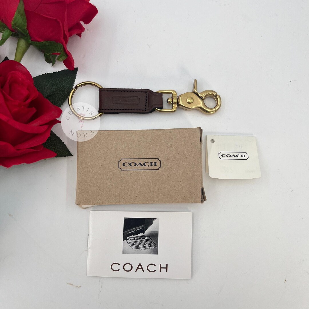 Vintage Coach Trigger Snap Key Fob 7212 Mahogany 1990's - Etsy