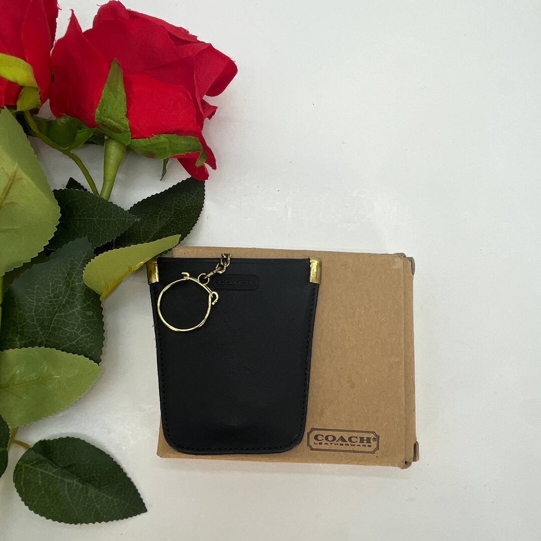 LIKE NEW Vintage Coach Squeeze Key Case 7215 Black - Etsy