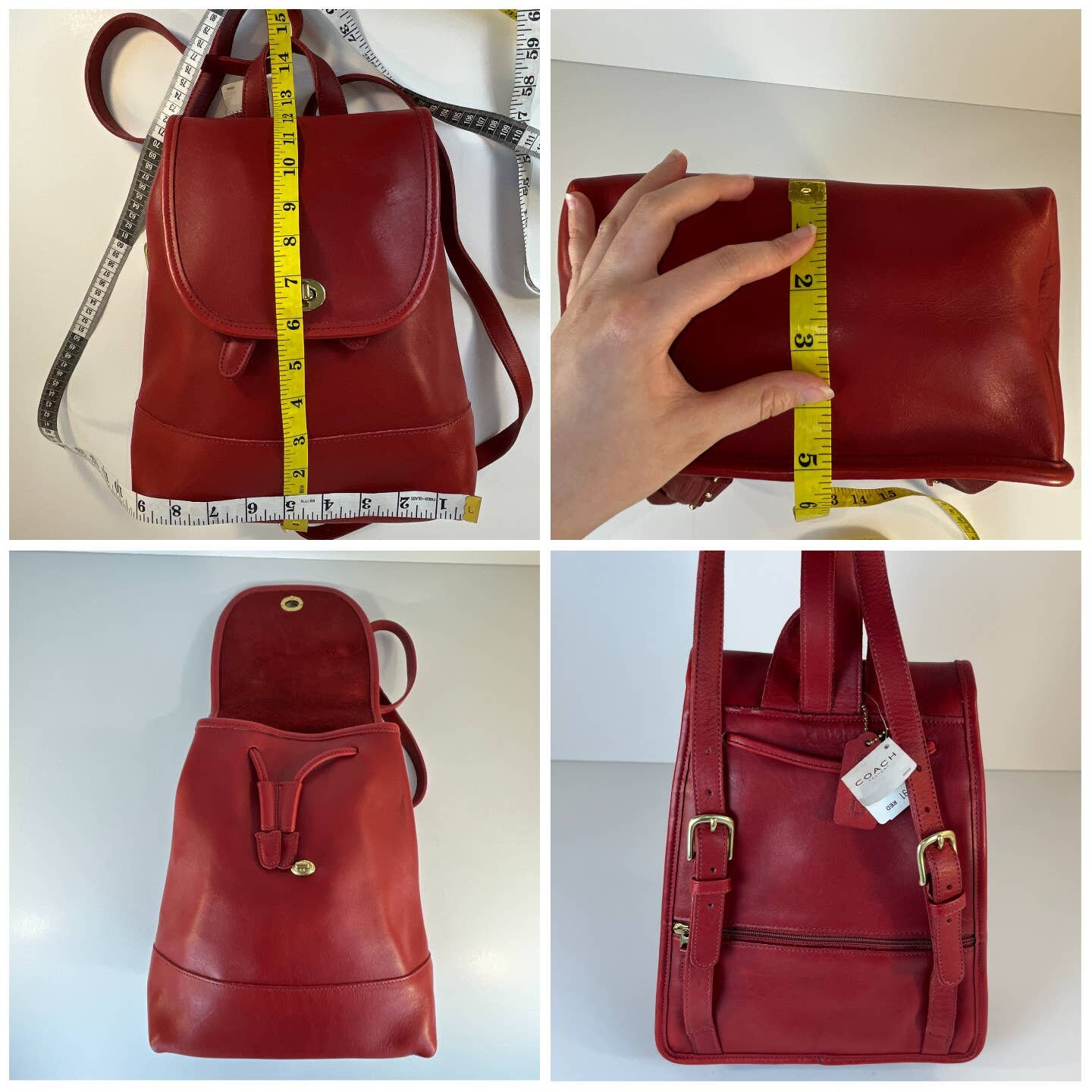 NEW Vintage Coach Large Daypack Backpack 9791 Red USA 1999 - Etsy