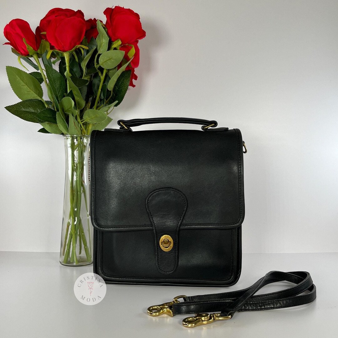 Vintage Coach Station Bag 5130 Black USA - Etsy