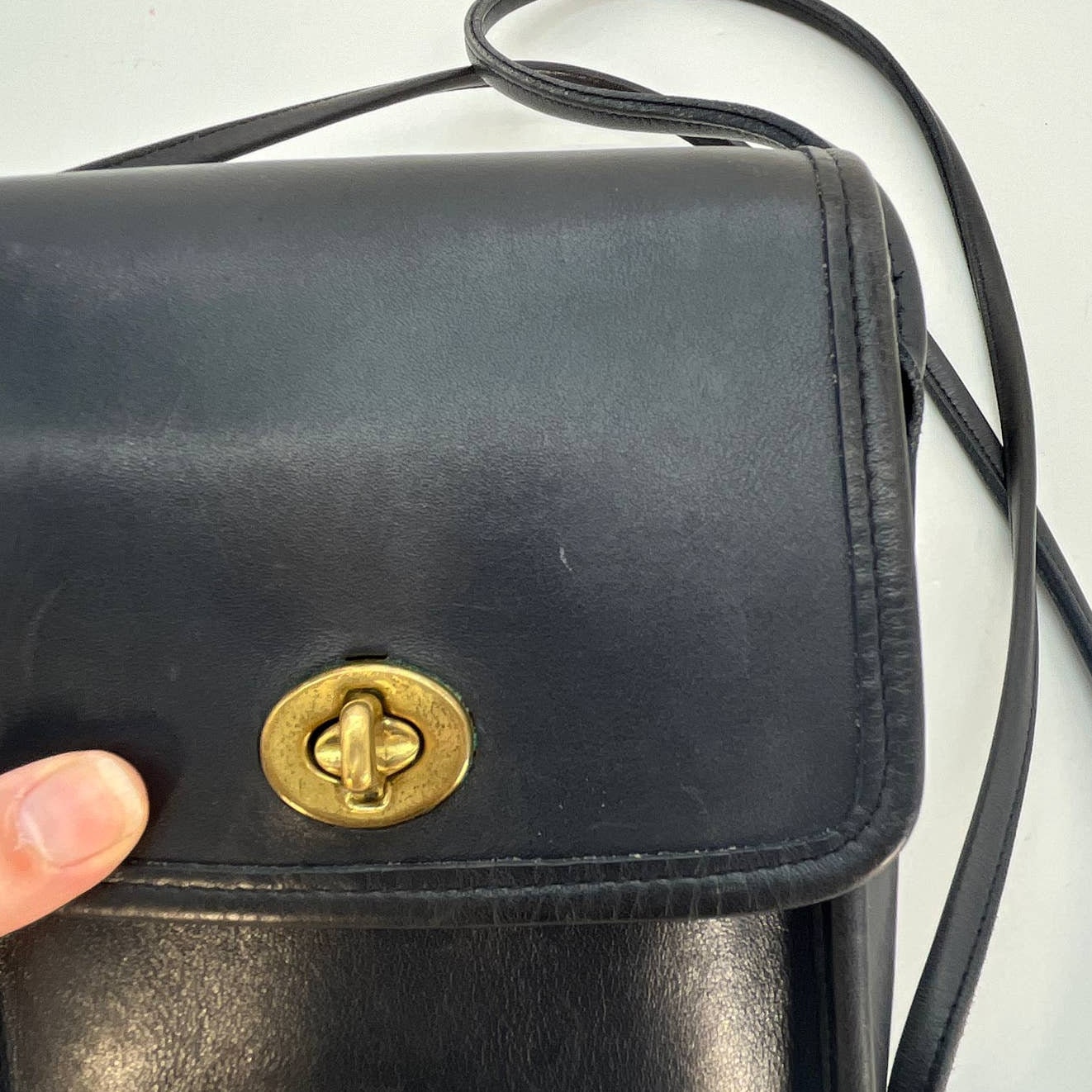 Vintage Coach Scooter Bag 9893 Navy USA - Etsy