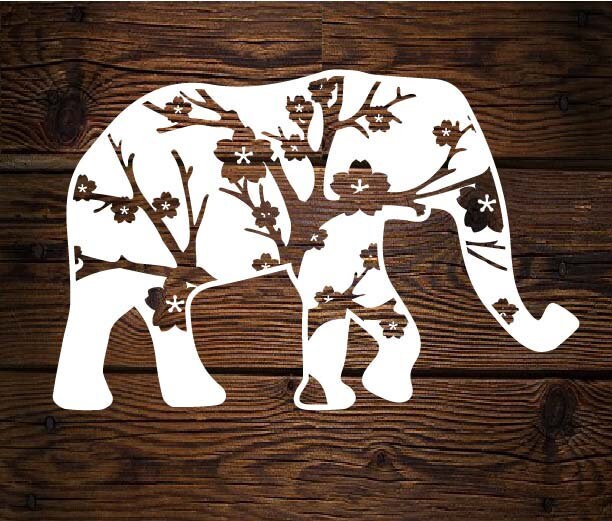 Cherry Blossom Elephant - Etsy