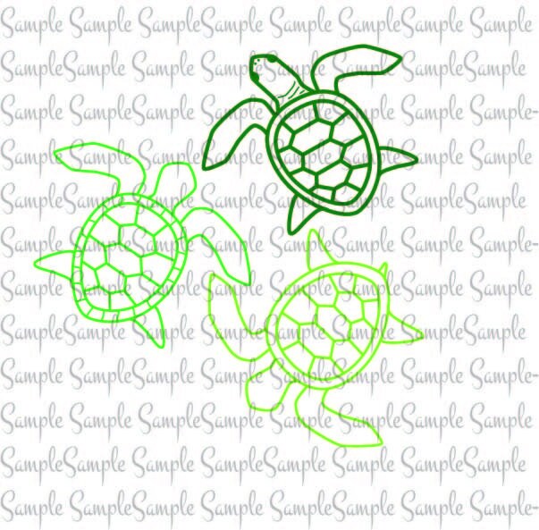 Sea Turtle Trio SVG - Etsy Canada