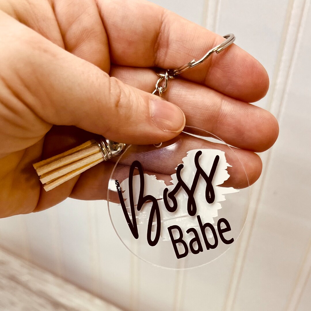 Boss Babe Acrylic Keychain | Boss Babe | Keychain | Accessories | Gift ...