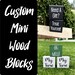 Custom Mini Wood Blocks Inspirational Blocks Home Decor - Etsy