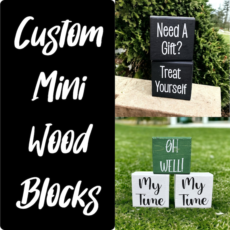Wood Block Sayings - Etsy
