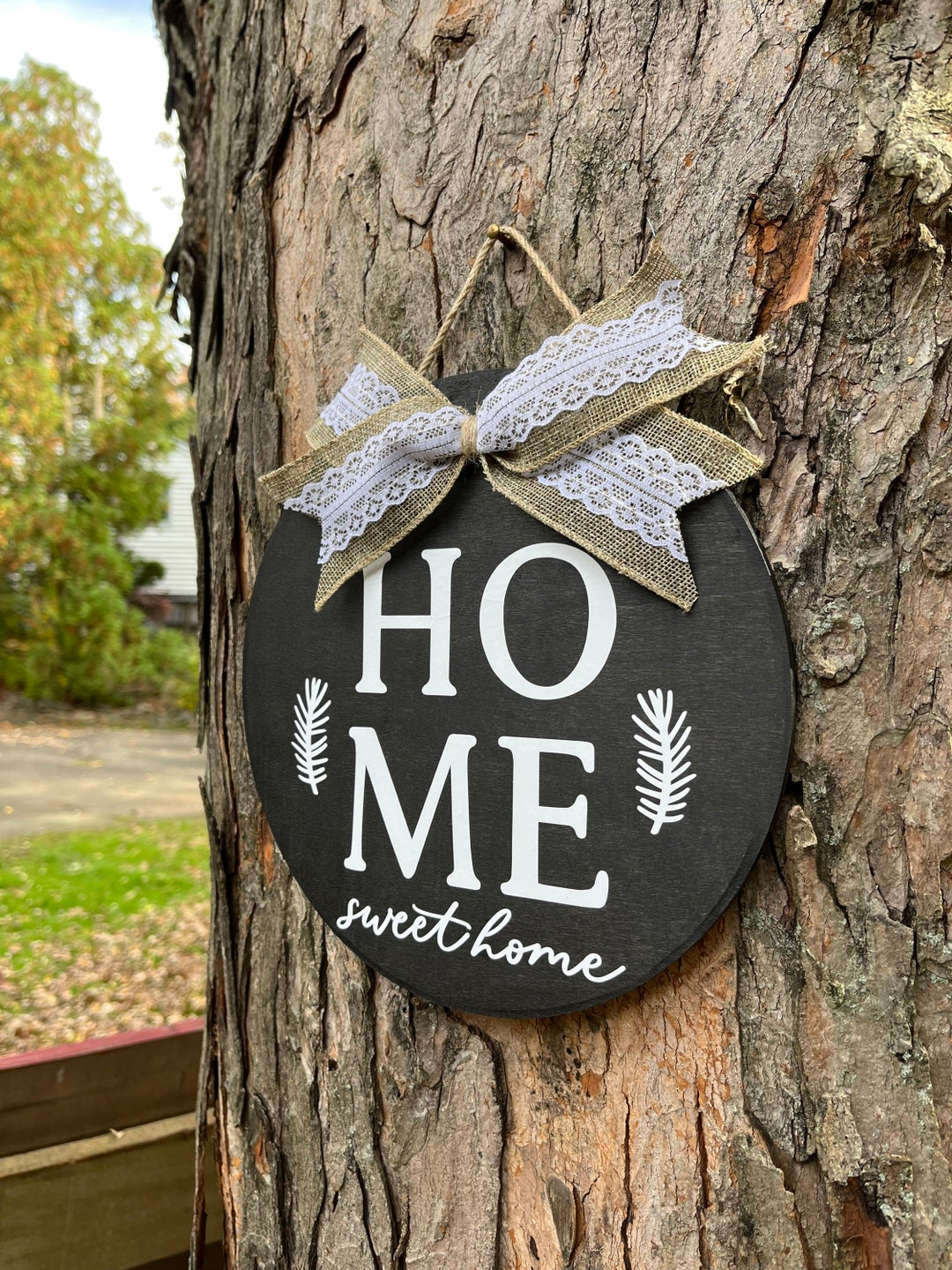 Home Sweet Home Round Sign Wood Sign Round Signs Entryway Signs Living ...