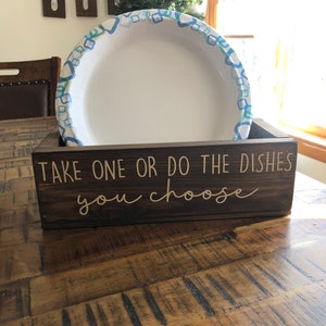 Paper Plate Box | Paper Plate Holder | Kitchen Aesthetic | Pick One or ...