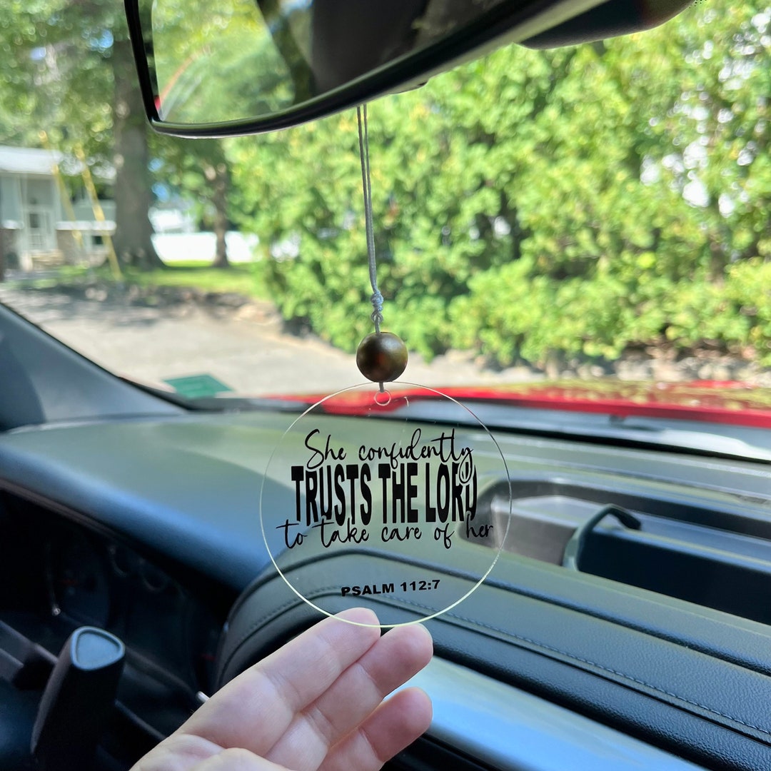 Faith Car Charm | Trust the Lord | New Driver | Teen Driver | Rear View ...