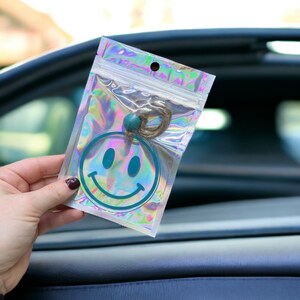 Smiley Face Car Charm | Be Happy | Rear View Mirror Accessories ...