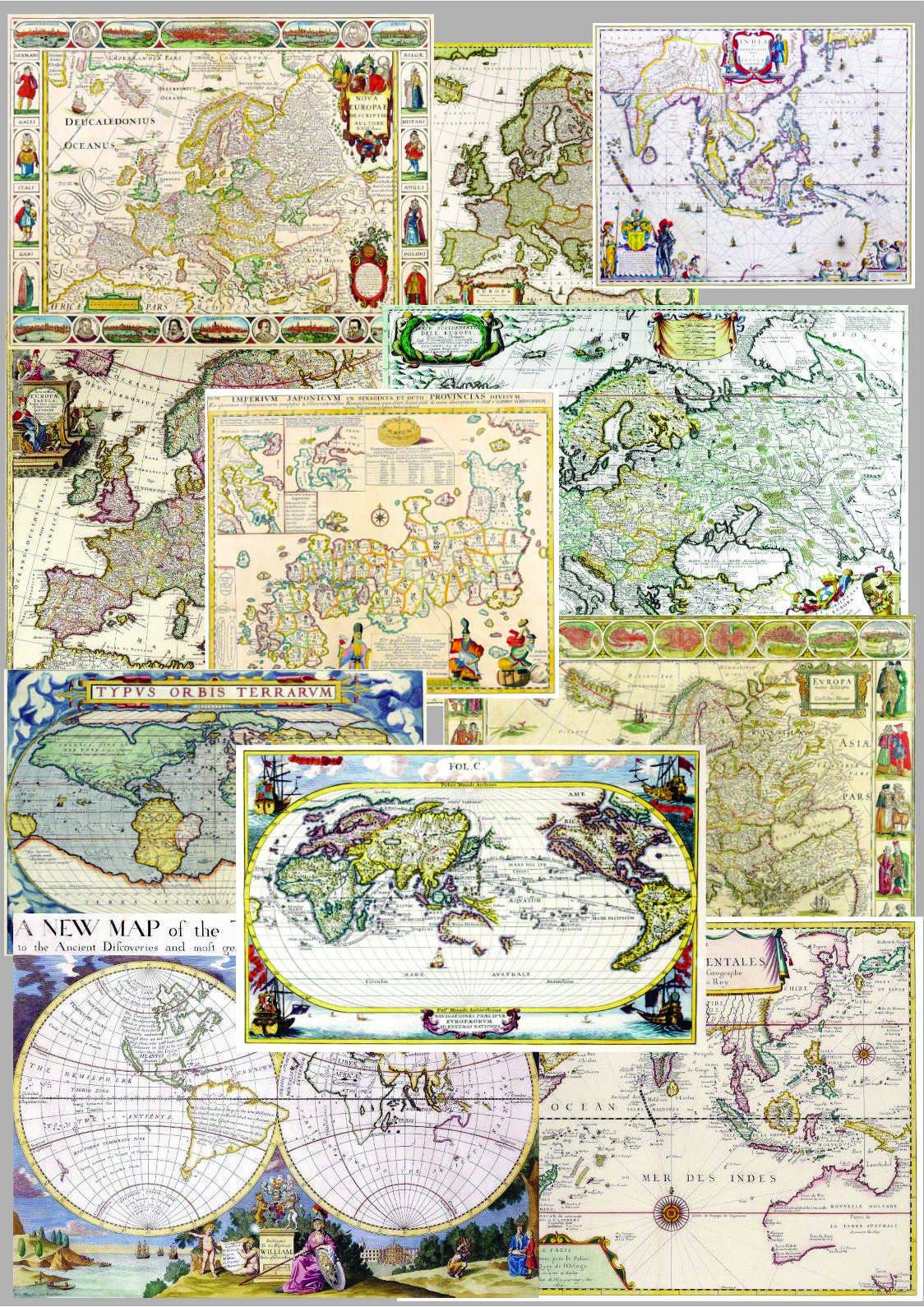 Large Set of 100 Printable Vintage Maps printable Art Poster-high ...