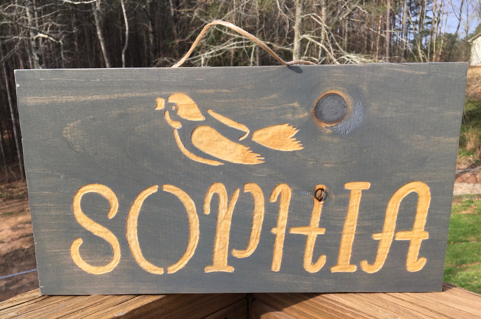 Hand Carved Name Sign | Etsy