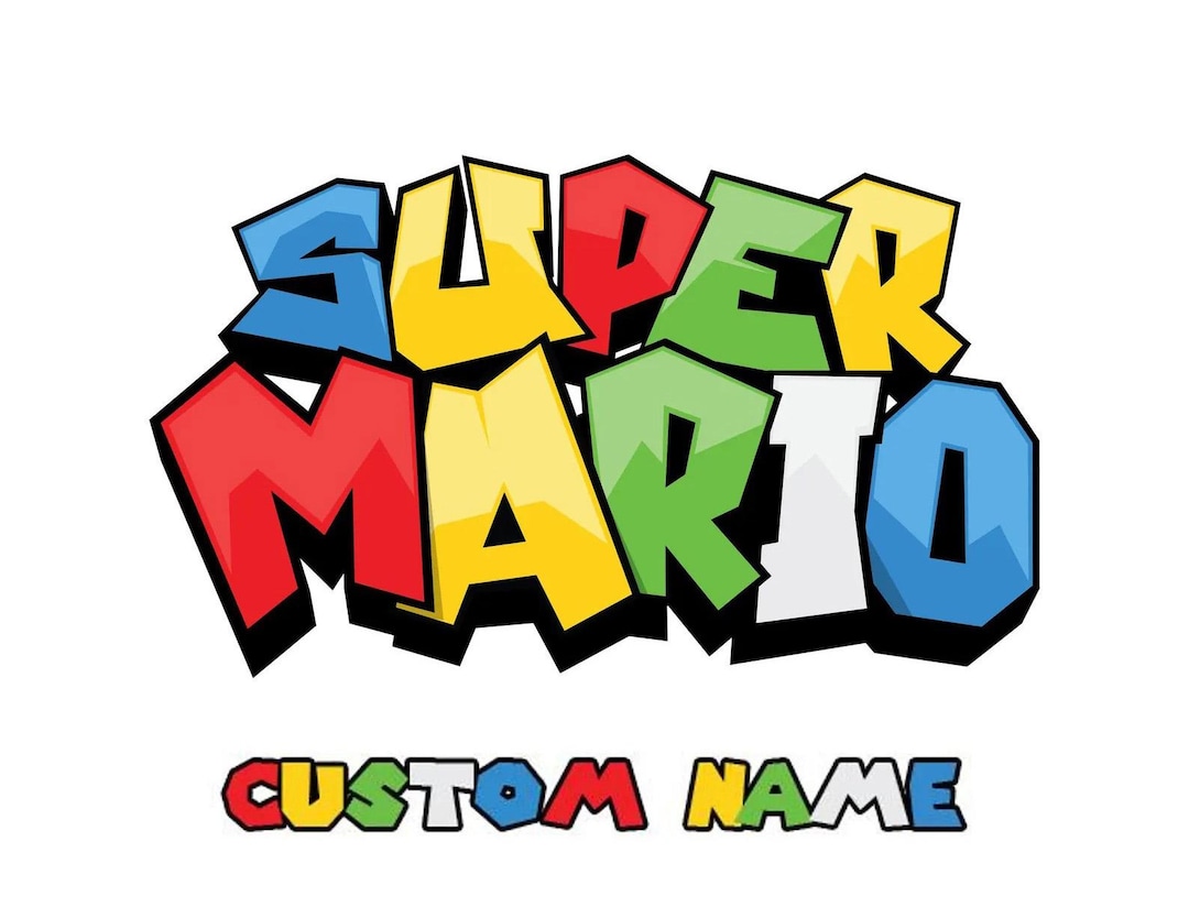 Custom Super Mario Name Art, Retro Graffiti Font (SVG/PNG) - Etsy