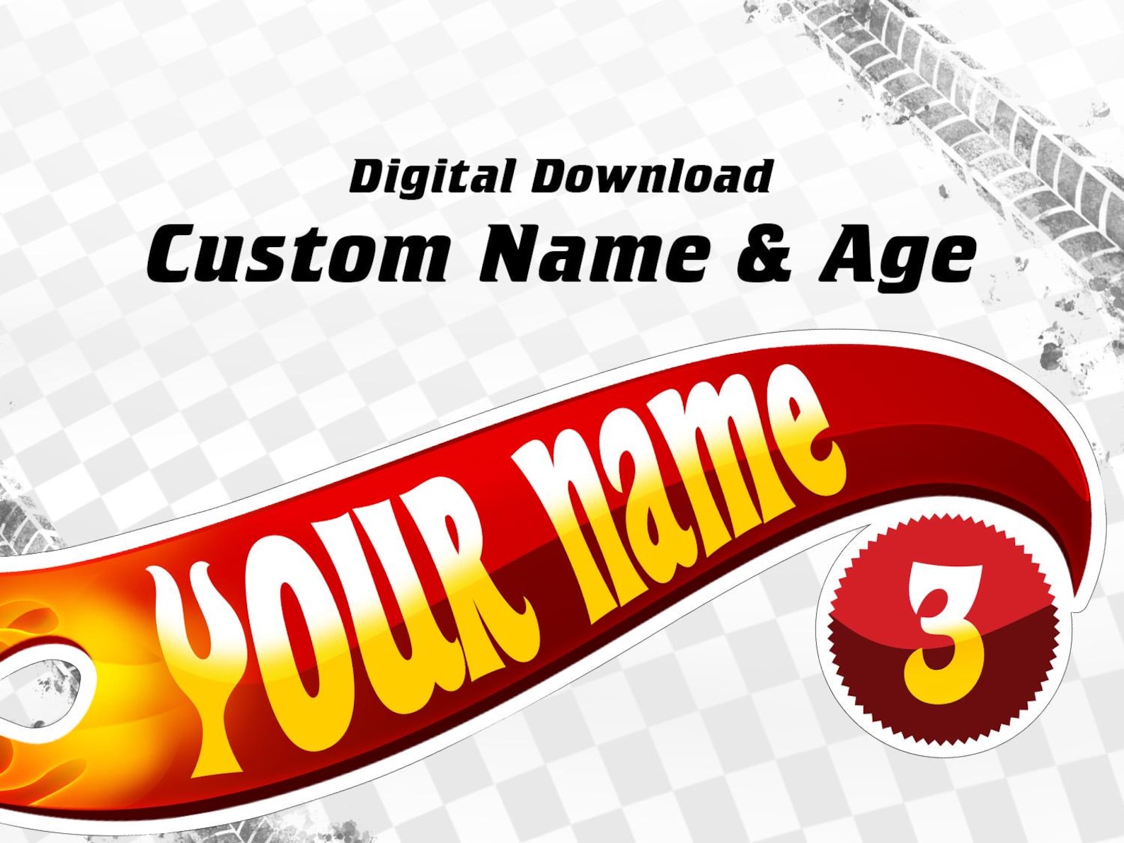 Custom Race Car Name Logo Hot Rod Birthday Logo Personalized Racing ...