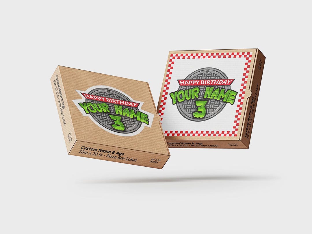 TMNT Style Custom Name Logo Personalized Ninja Turtles Birthday Design ...