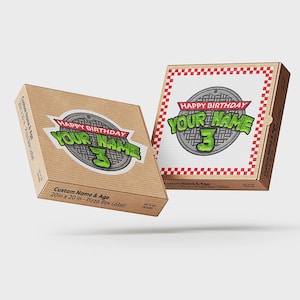 TMNT Style Custom Name Logo Personalized Ninja Turtles Birthday Design ...
