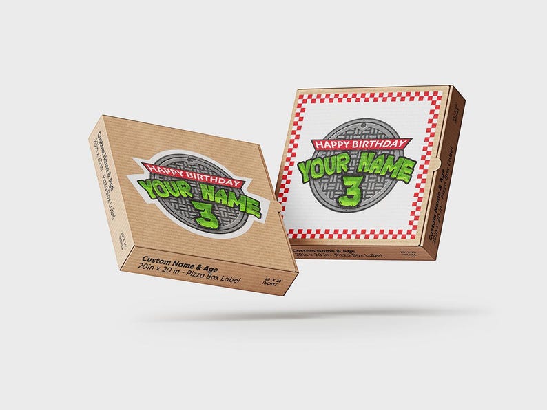 TMNT Style Custom Name Logo Personalized Ninja Turtles Birthday Design ...
