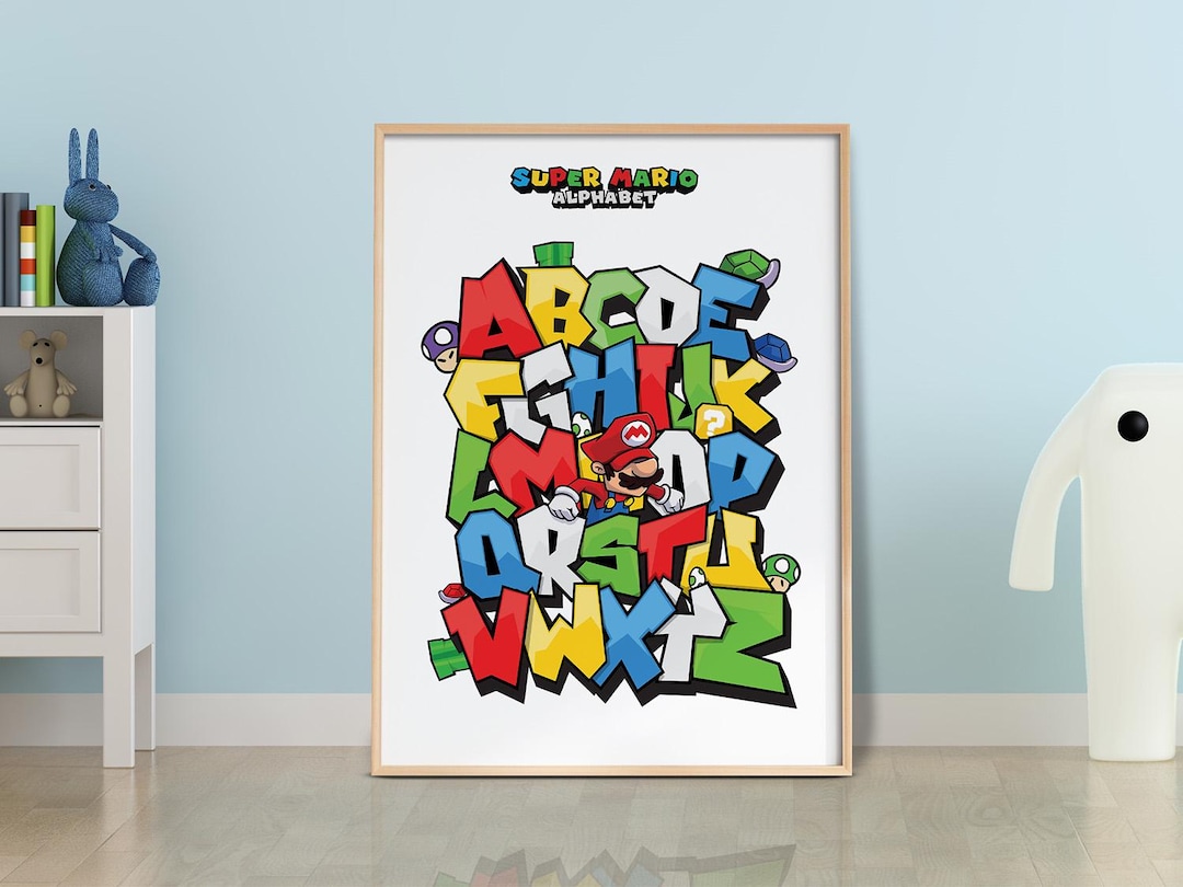 Super Mario Alphabet Printable – Fun Mario-inspired ABC Poster for Kids ...