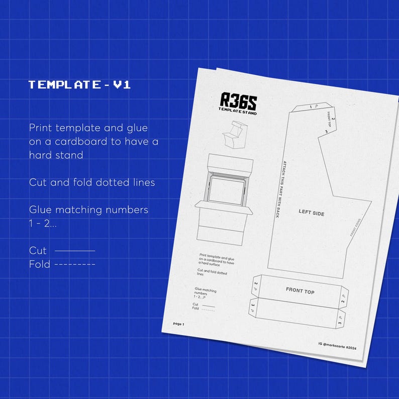 R36S/RPC Retroid Pocket Classic | DIY Arcade Cabinet Template | Retro ...