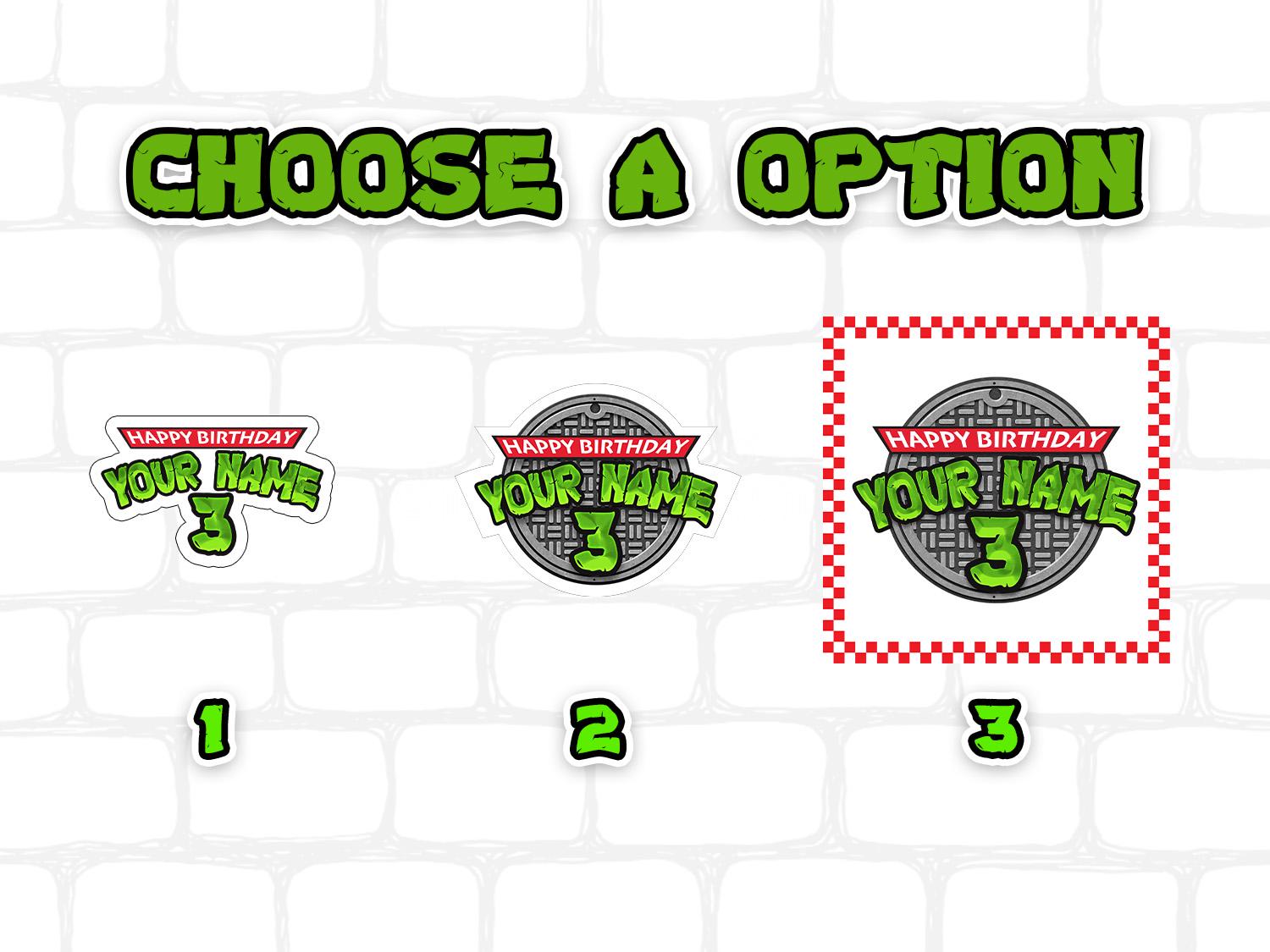 TMNT Style Custom Name Logo Personalized Ninja Turtles Birthday Design ...