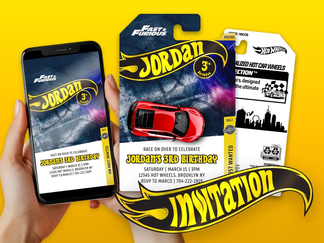 Personalized Hot Wheels Custom Logo Birthday Name & Age Hot Wheels ...