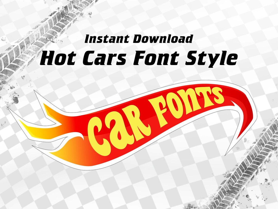 Buy Hot Wheels Style Font SVG PNG OTF, Custom Race Car Name Logo ...