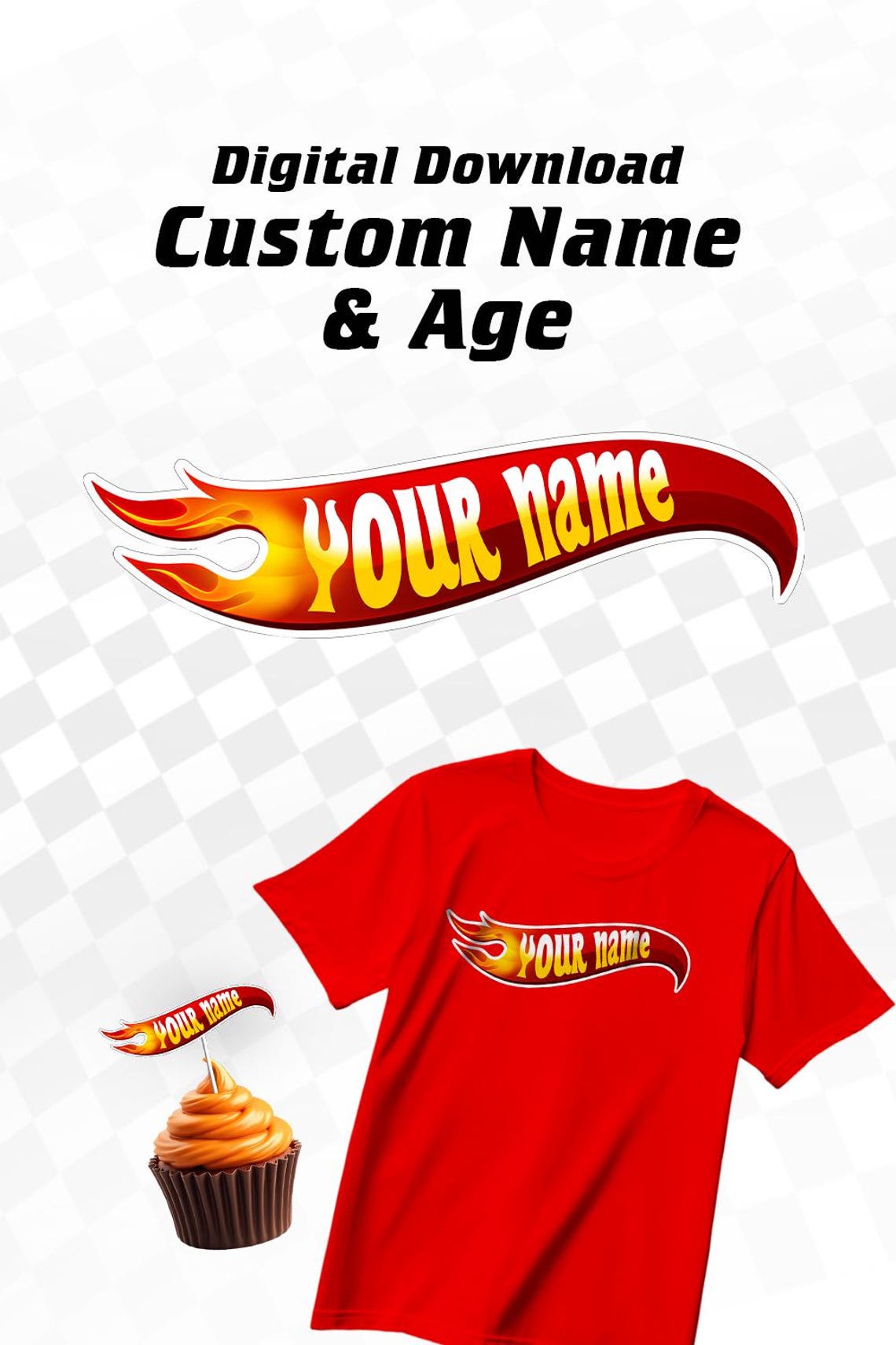 Custom Race Car Name Logo Hot Rod Birthday Logo Personalized Racing ...